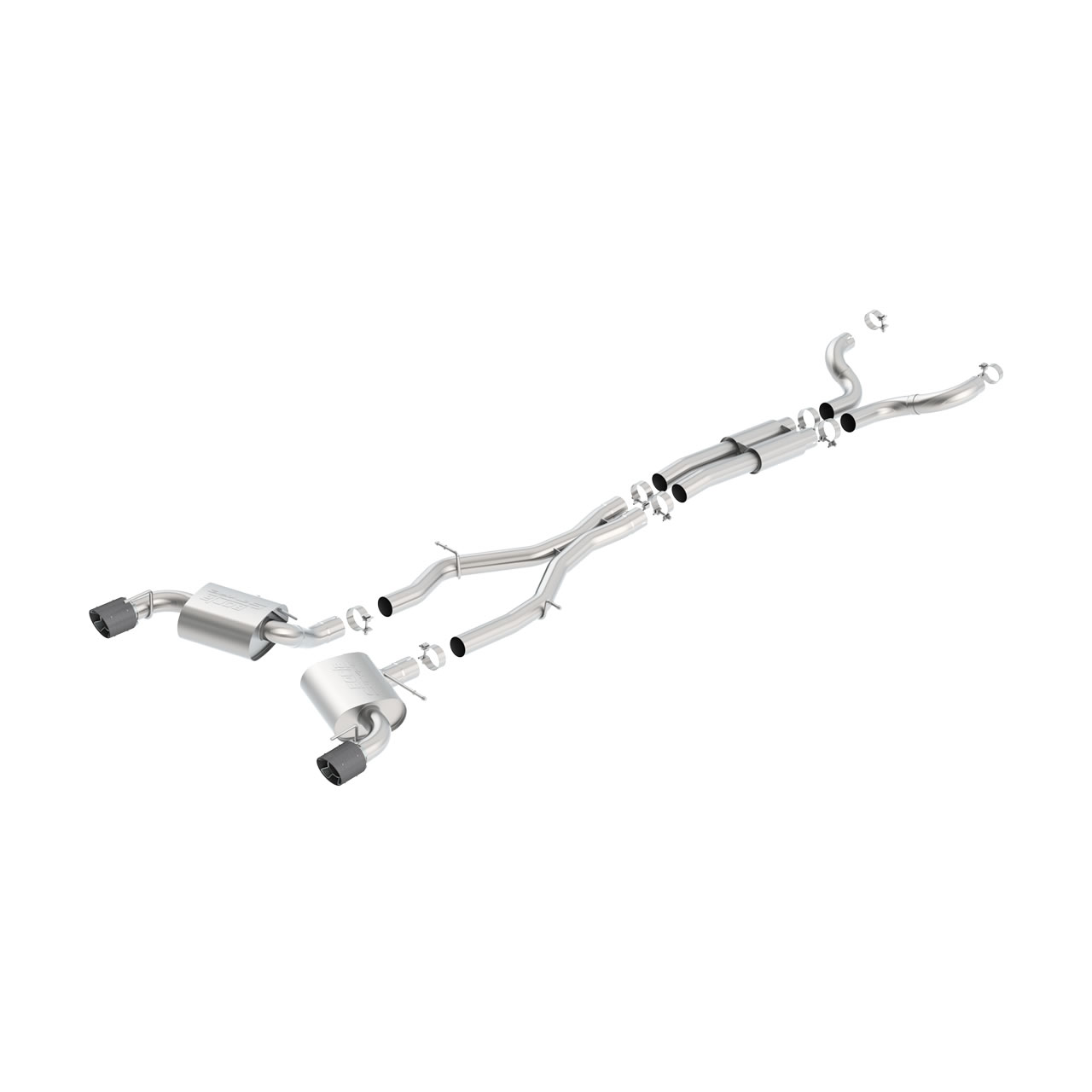 Borla 140689CF S-Type Cat-Back, 16-17 Camaro 6.2L, Single Split Exit ...
