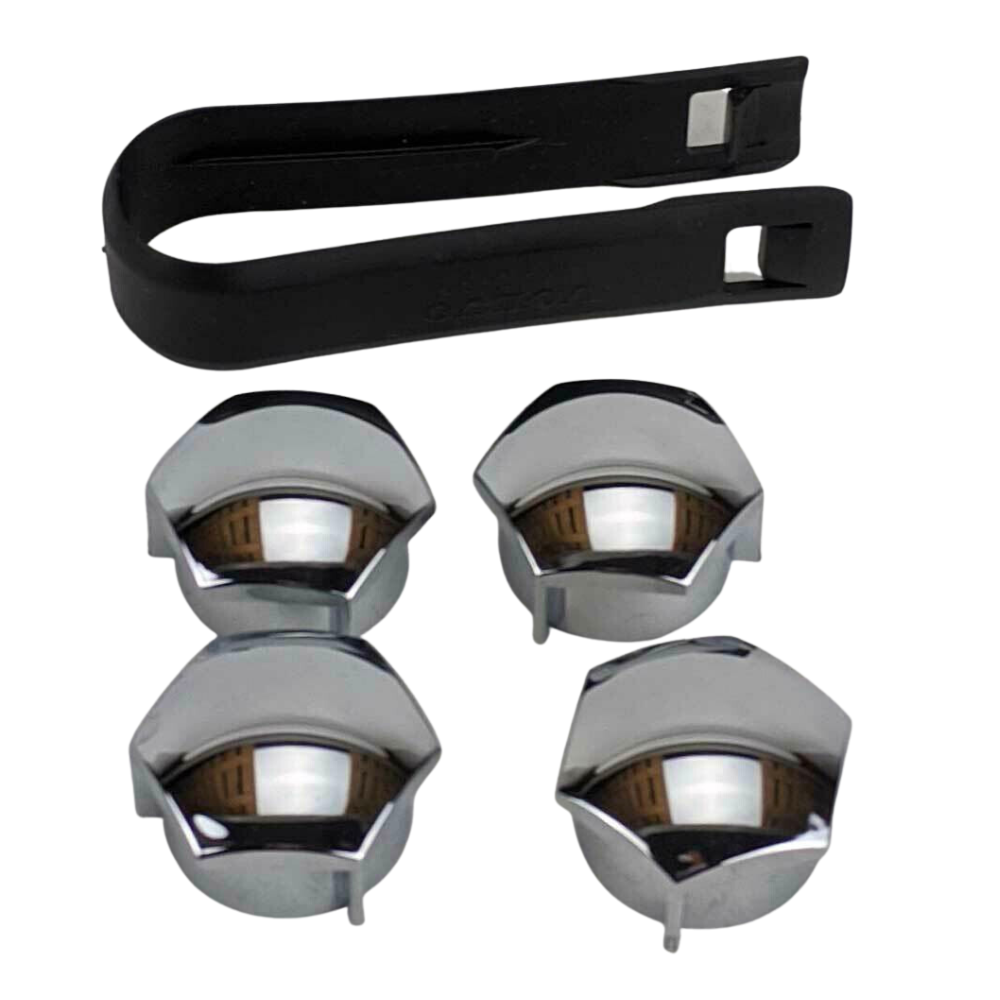 Genuine Volvo Locking Wheel Bolt Cover Kit, Chrome - ViVA Performance