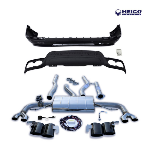 Heico Rear Skirt w/ Electronic Flap Control Sport Exhaust System, Volvo ...