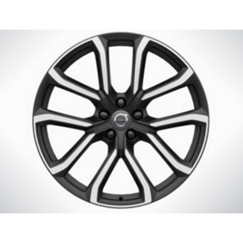 20x9" 5-Double Spoke Matte Tech Black Diamond Cut Alloy Wheel - ViVA ...
