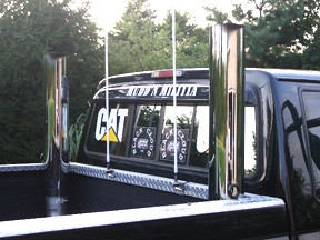 Chrome 6" Straight Cut Flat Top Stack 6" x 48" with 5" OD Base