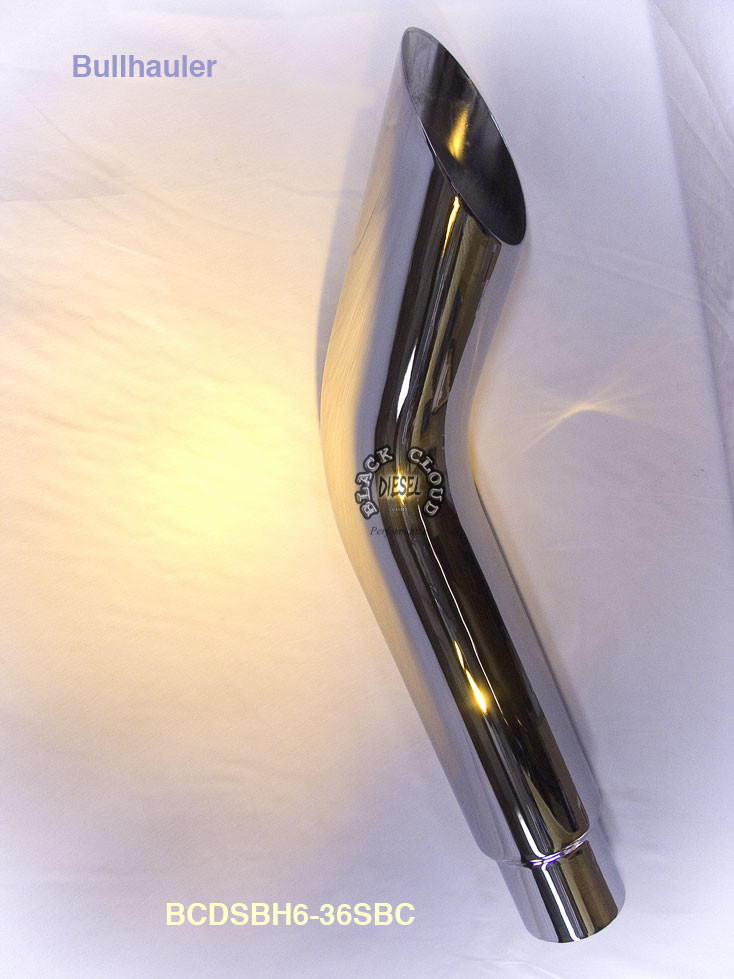 6" Chrome Bullhauler Stack Bullhorn 6" x 36" with 5" OD Base