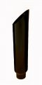 8" Black Stack Mitre Cut Black Powder Coated Stainless Stack 5" OD Base ...