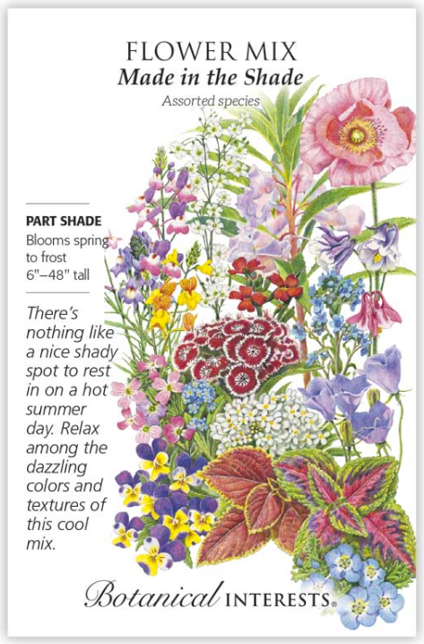 Botanical Interests Flower Mix Made in the Shade LRG - Growing Trade ...