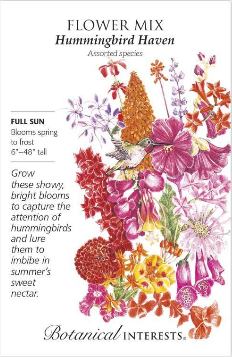 Botanical Interests Flower Mix Hummingbird Haven LRG - Growing Trade ...