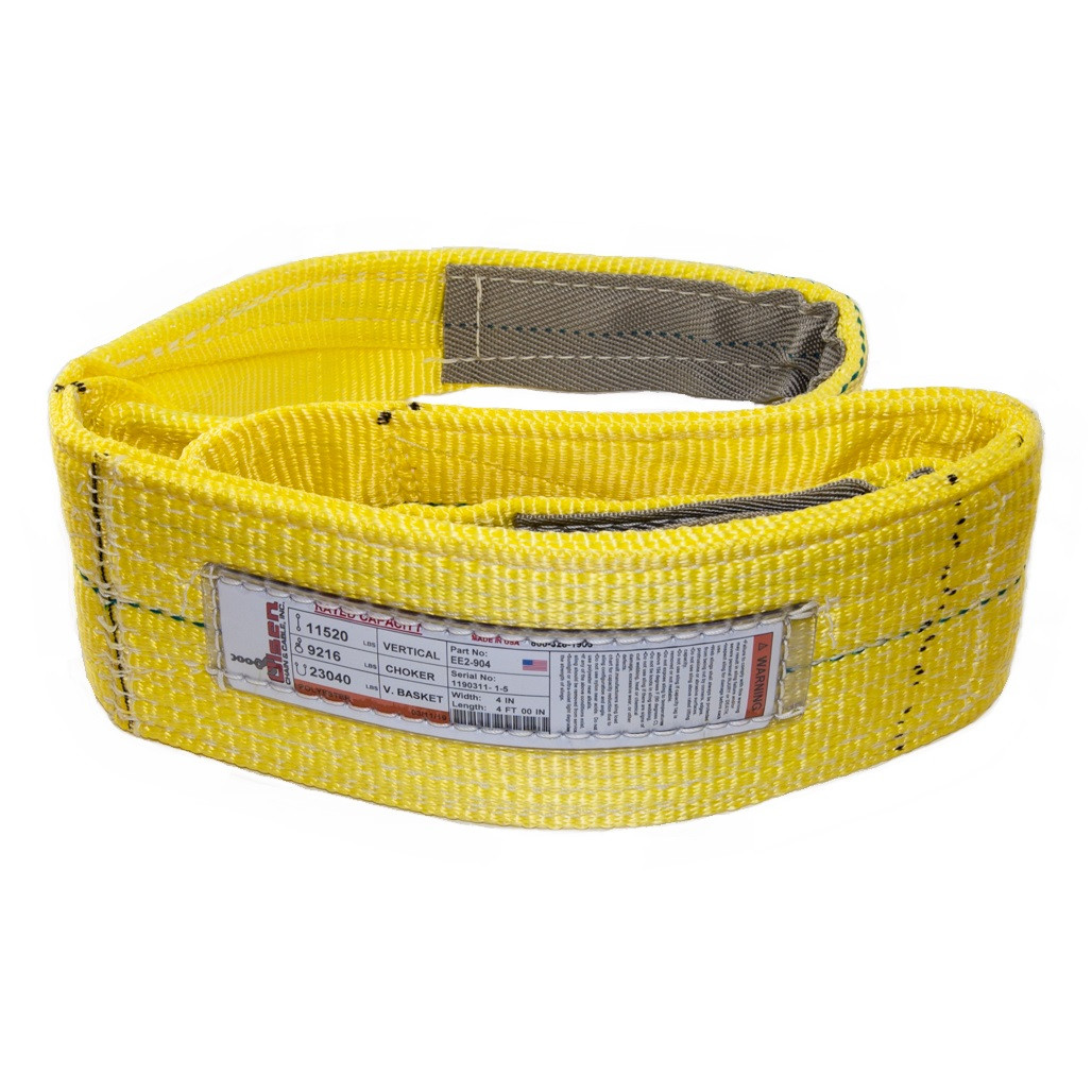 4" Wide Eye And Eye Flat Poly Sling (Made In USA) - Olsen Chain & Cable