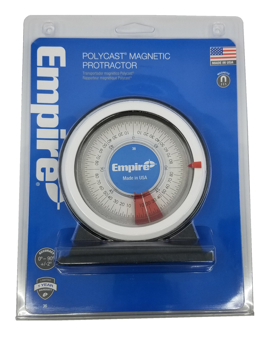 Empire Polycast Magnetic Protractor - Made In USA - Olsen Chain & Cable