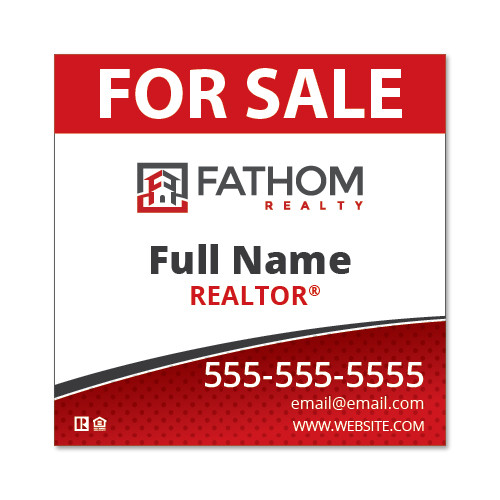 Fathom Realty 24x24 Listing Panel Double Sided - RMD Signs
