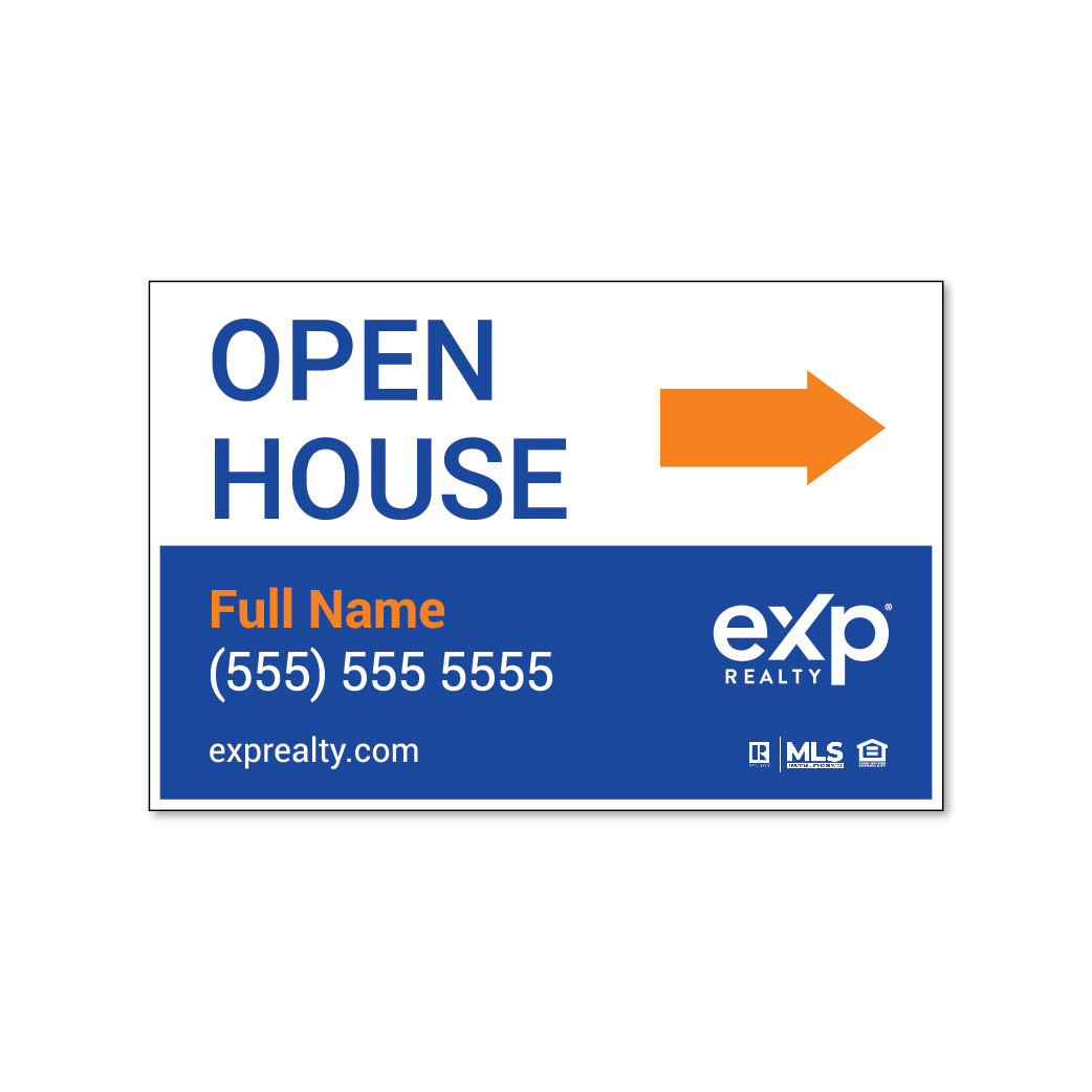 eXp Realty 12x18 Open House Directional - Corrugated Plastic Double ...