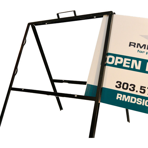 RMD A Frame for Corrugated Plastic Directionals 18x24 Black - RMD Signs