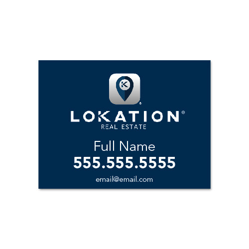 LoKation 18x24 Listing Panel Blue - Double Sided - RMD Signs