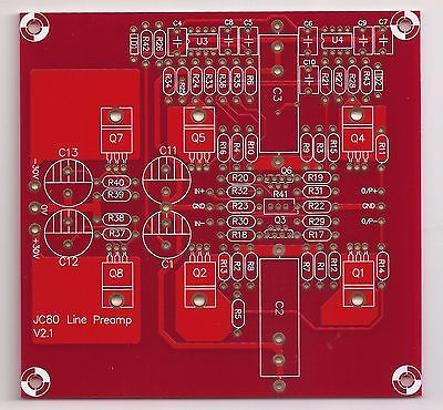 JC-80 All FET Class A Preamplifier PCB - Improved Version