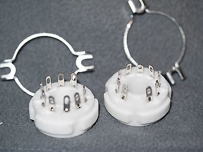 9-pin Ceramic Based Tube Socket GZC9-2-F 2 pieces for 6JB6, 6JG6, 6JE6 ...