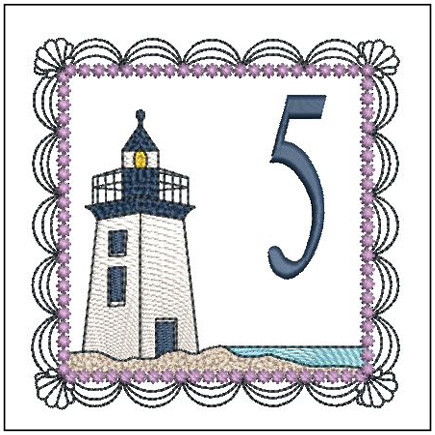 Patriotic Lighthouse -Embroidery Designs & Patterns