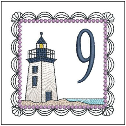 Patriotic Lighthouse -Embroidery Designs & Patterns