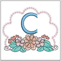 Wildflower ABCs - C - Embroidery Designs - Tattered Stitch Embroideries