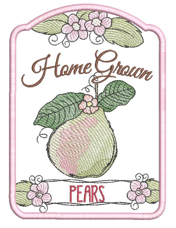 Lemons Label - Embroidery Designs & Patterns