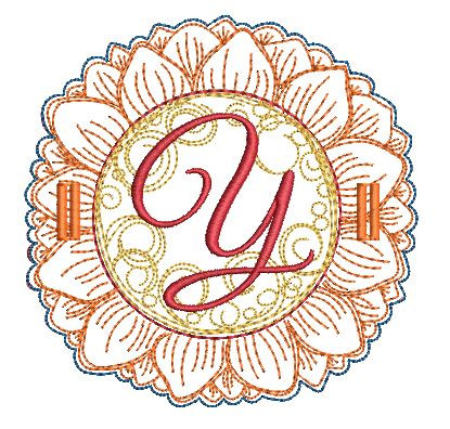 Sunflower Applique ABCs - Y - Applique - Embroidery Designs