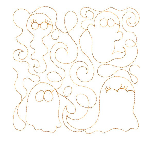 Ghost Edge to Edge Quilt Block - Embroidery Designs