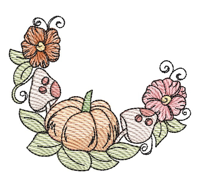 Fall Sachets Bundle - Machine Embroidery - Tattered Stitch Embroideries