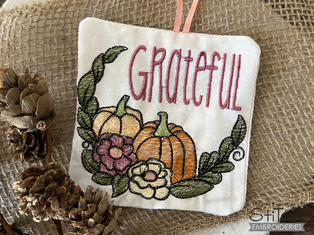 Fall Sachets Bundle - Machine Embroidery - Tattered Stitch Embroideries