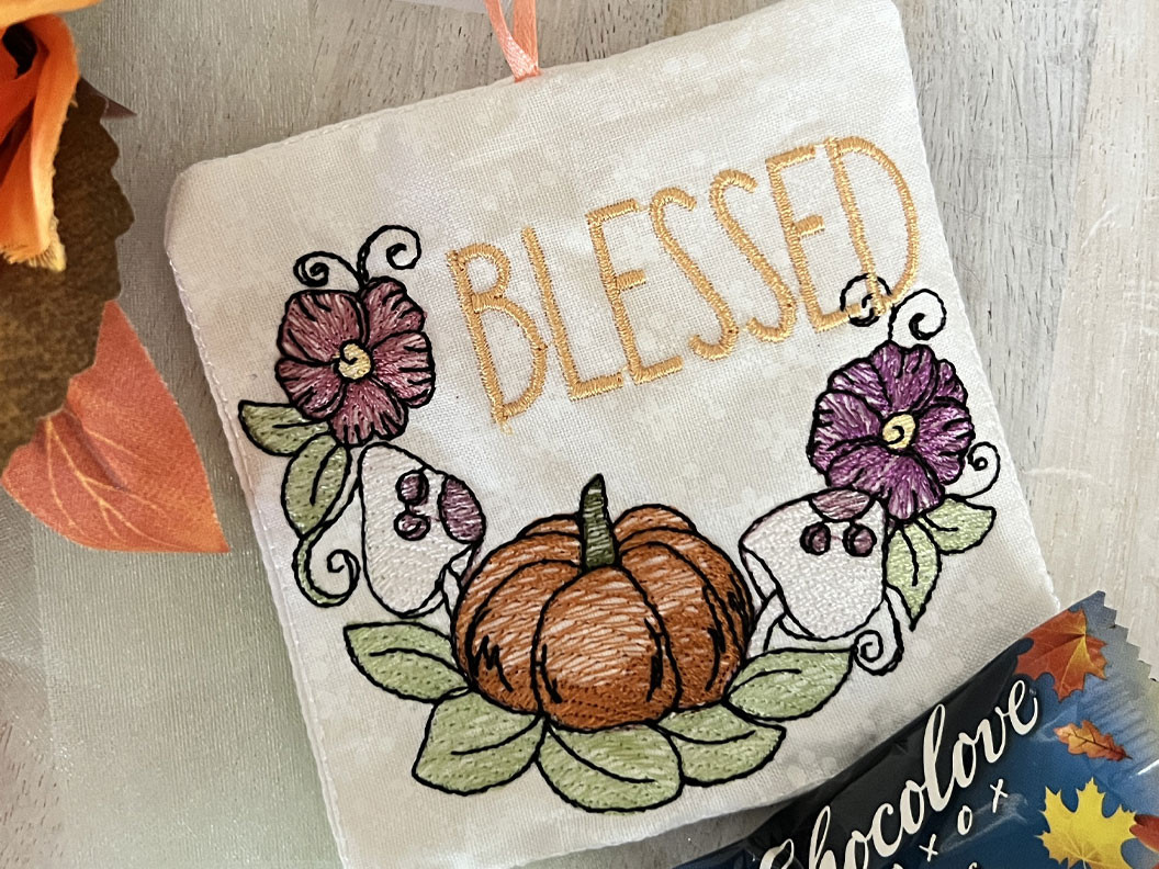 Blessed Sachet - Machine Embroidery - Tattered Stitch Embroideries