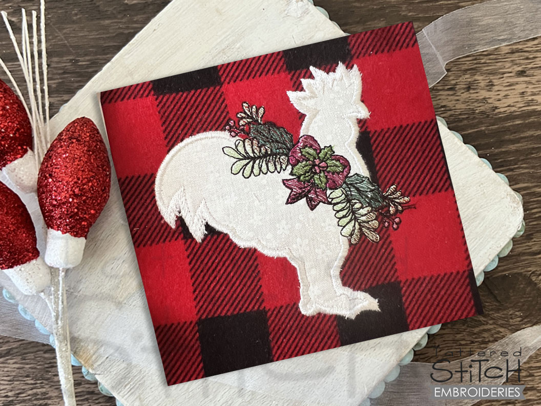 Holly Berry Holiday Farm Animals Bundle - Embroidery Designs