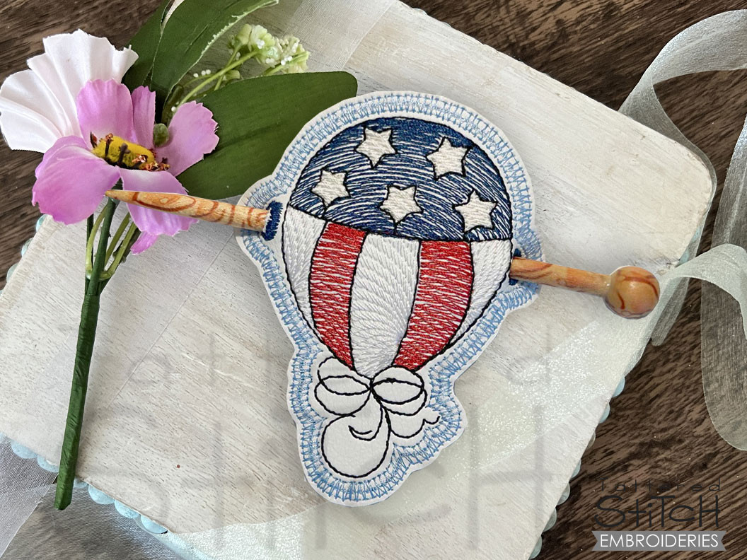 Balloon Hair Bun Bling Embroidery Designs