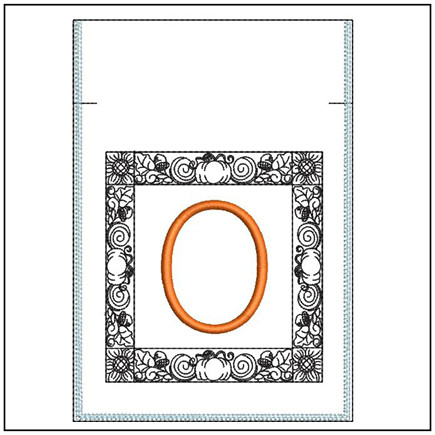 Fall Harvest Font Bag - A - Embroidery Design