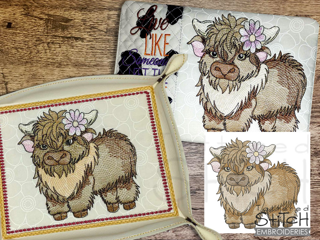 Highland Cow Trivet - Embroidery Designs