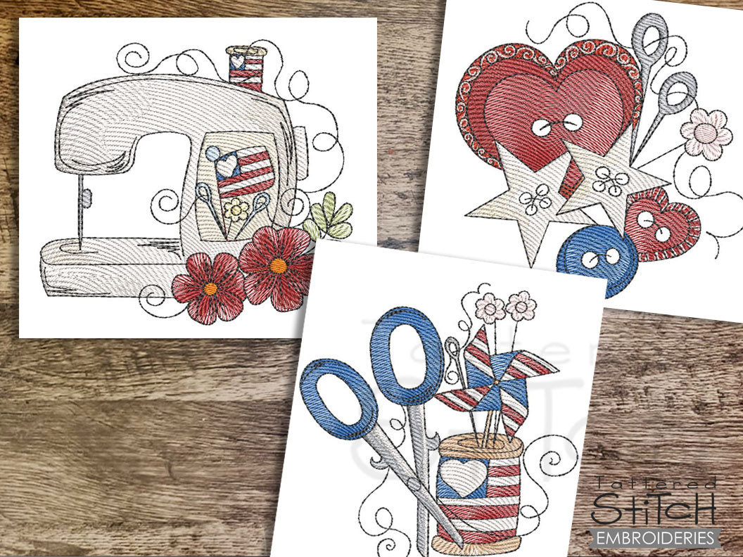Patriotic Sewing Machine - Embroidery Designs