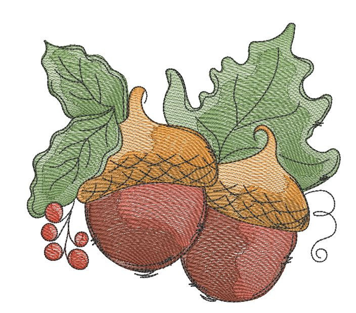 Acorns - Embroidery Designs & Patterns