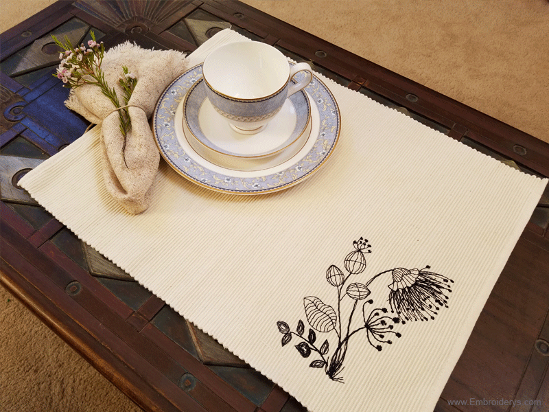 How to Make Your Own Embroidered Place Mats - Tutorial! - Tattered ...