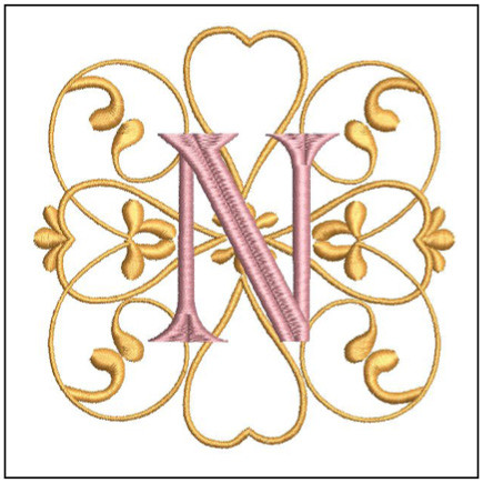 Monogram Embroidery Patterns Modern Monogram Frame Embroidery Design