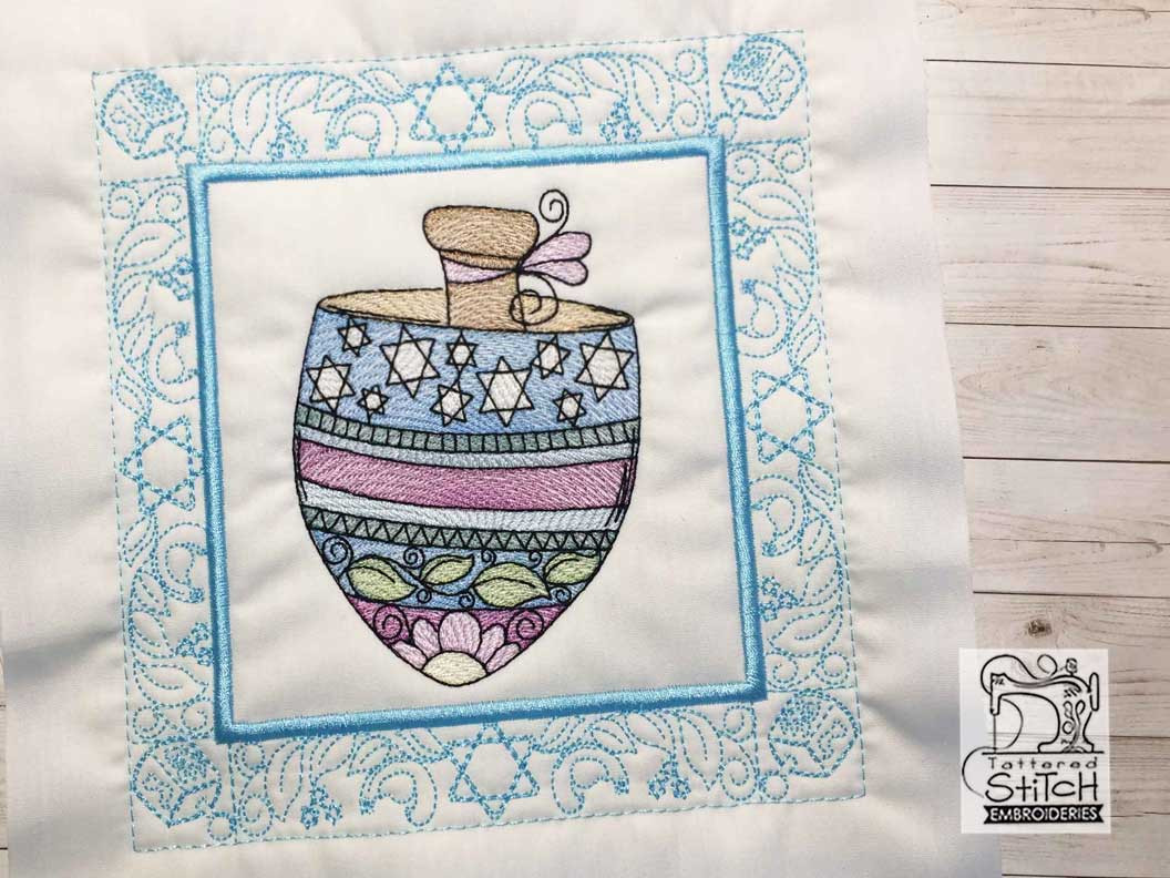 Dreidel Quilt Block - Machine Embroidery Designs