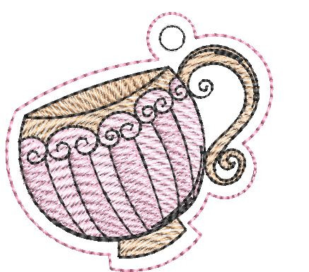 Teacup Charm - Embroidery Designs & Patterns