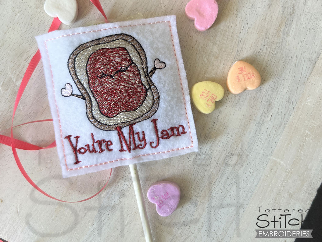 You're My Jam Lollipop Wrapper- Embroidery Designs & Patterns