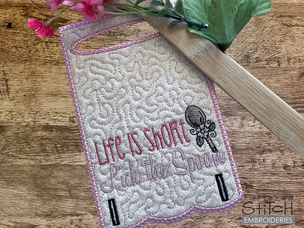 Lick the Spoon Towel Topper - Embroidery Designs & Patterns