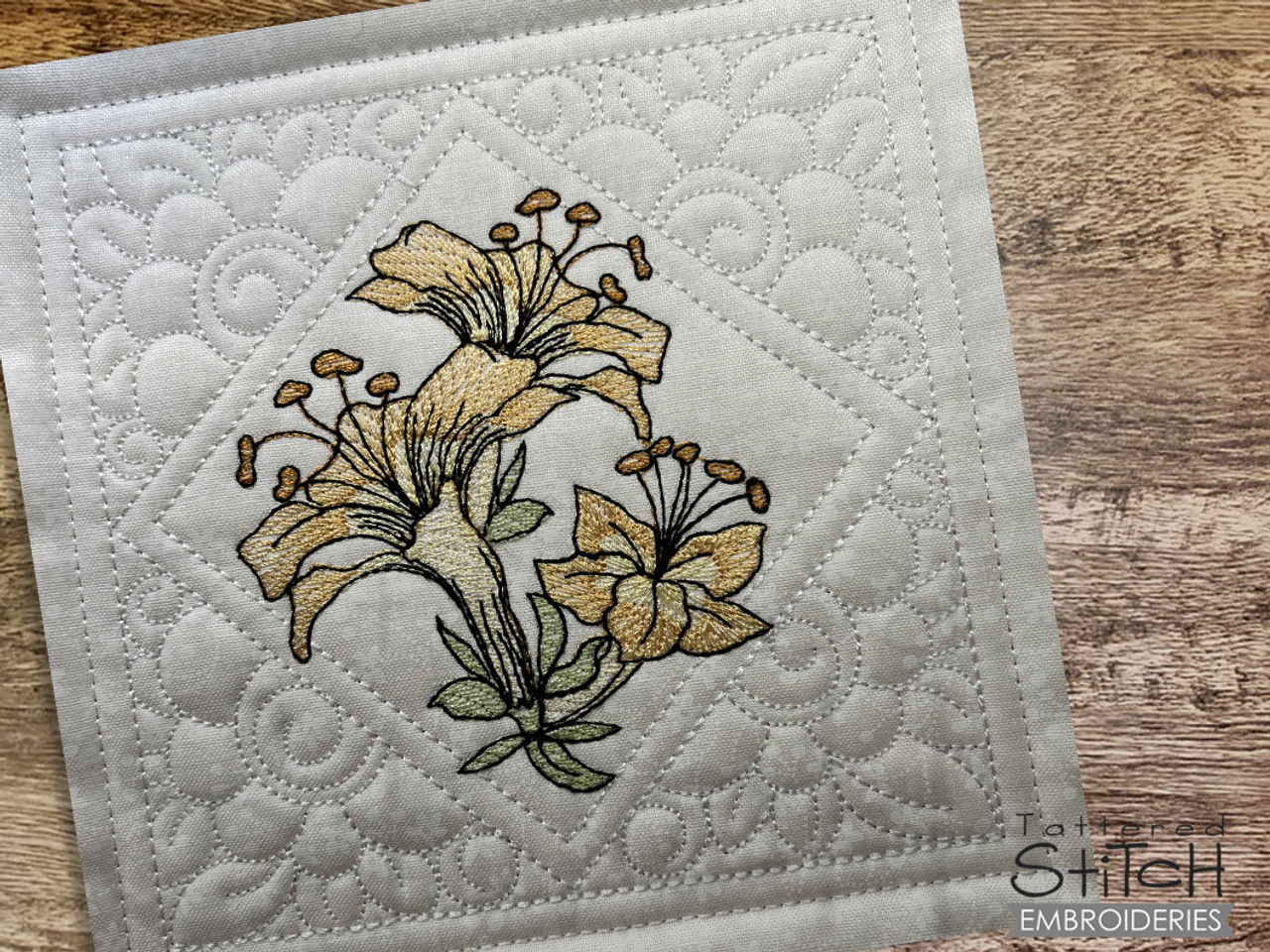 Back Stitch Embroidery Flower