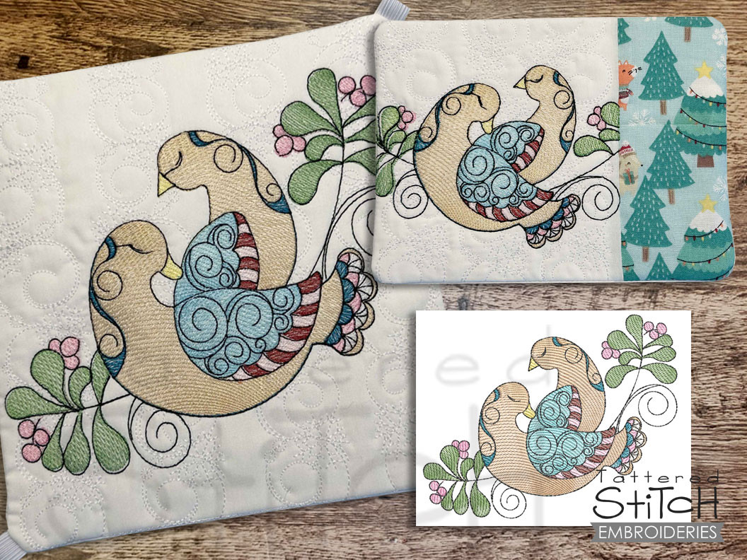 Turtle Doves Bundle - Embroidery Designs & Patterns