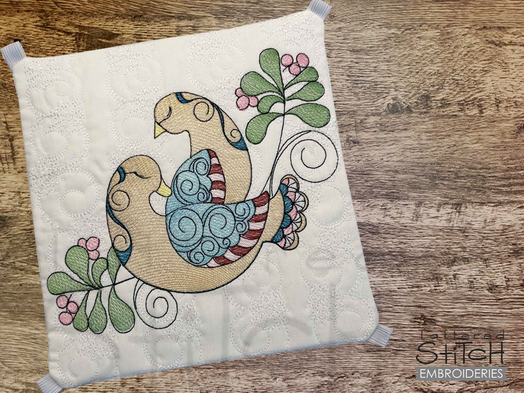 Turtle Doves IPC- Embroidery Designs & Patterns