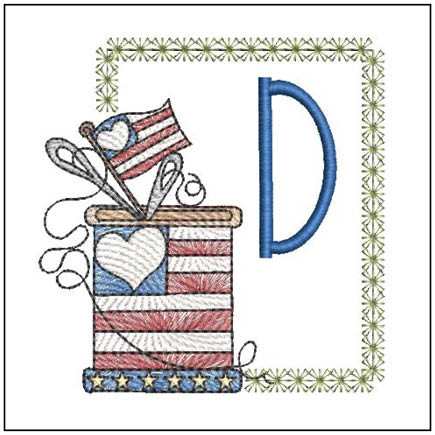 Patriotic Thread Spool ABCs - D - Embroidery Designs & Patterns ...