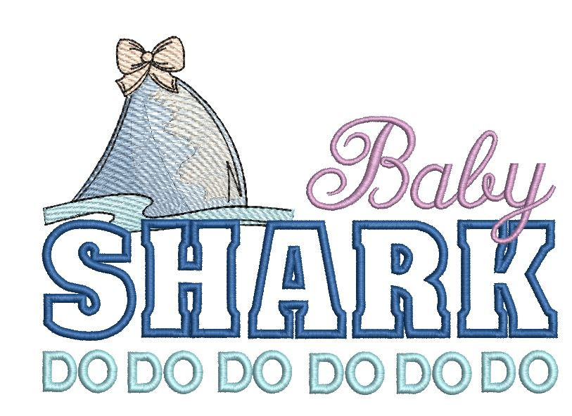 Baby Shark Embroidery Designs
