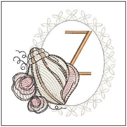 Conch Shell ABCs - Z - Embroidery Designs & Patterns - Tattered Stitch ...