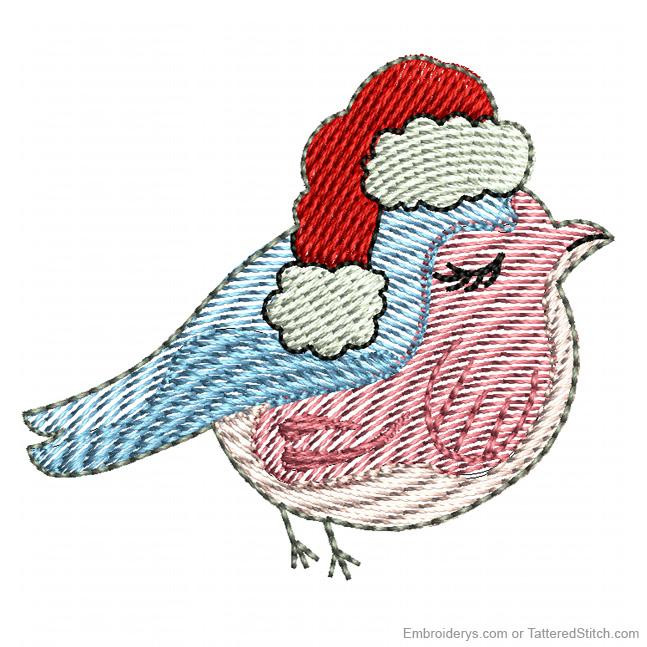Finch Holiday Wreath - Embroidery Designs