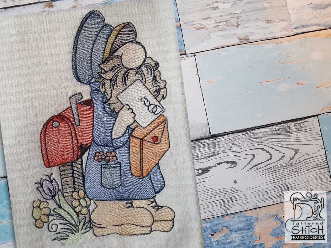 Mailman Gnome - Embroidery Designs & Patterns