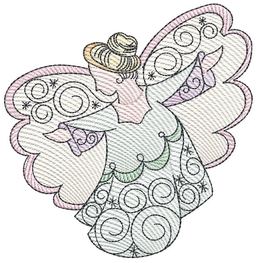 Elegant Angel - Embroidery Designs & Patterns