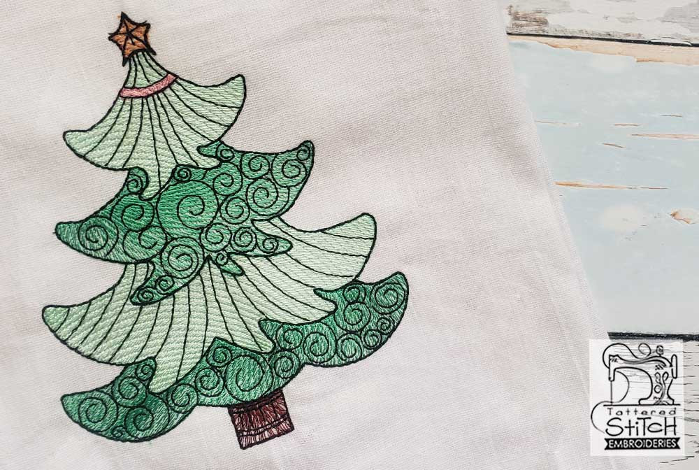 Christmas Tree - Fits a 4x4", 5x7" & 8x8" Hoop - Machine Embroidery ...