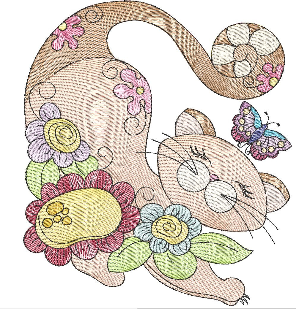 Whimsical Cats Bundle (No Quilt Block Background) -Fits a 4x4", 5x7 ...