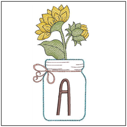 Patriotic Mason Jar - Embroidery Designs